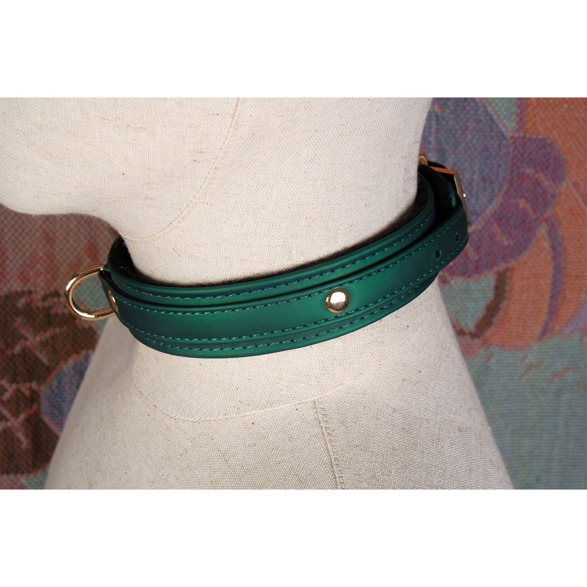 Green Collar and Leash for Woman Sub/leather Choker/day Collar Sub ...