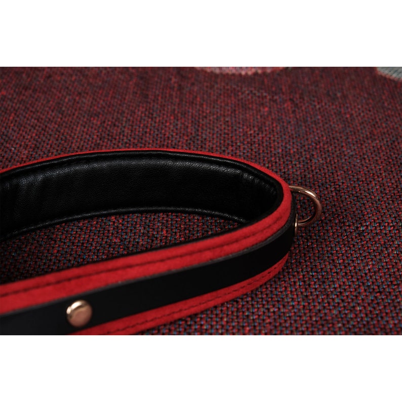 Red Leather Choker Collar for Women and Men/real Suede Collar - Etsy