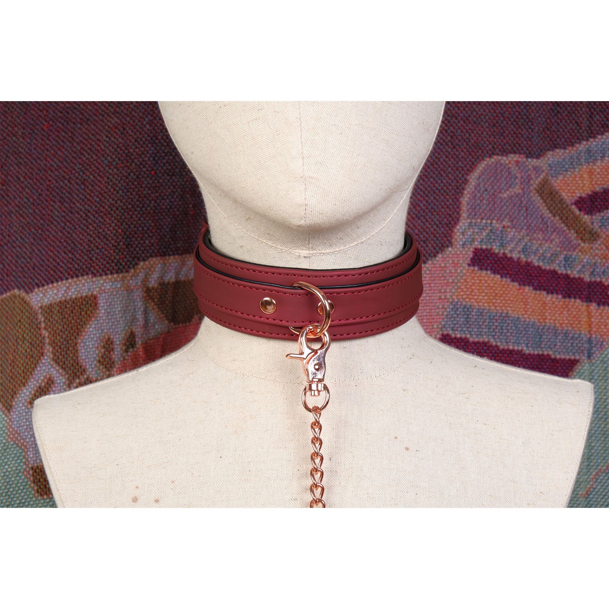 Lockable Collar/bdsm Collar and Leash/red Leather Collar and Lock/slave ...