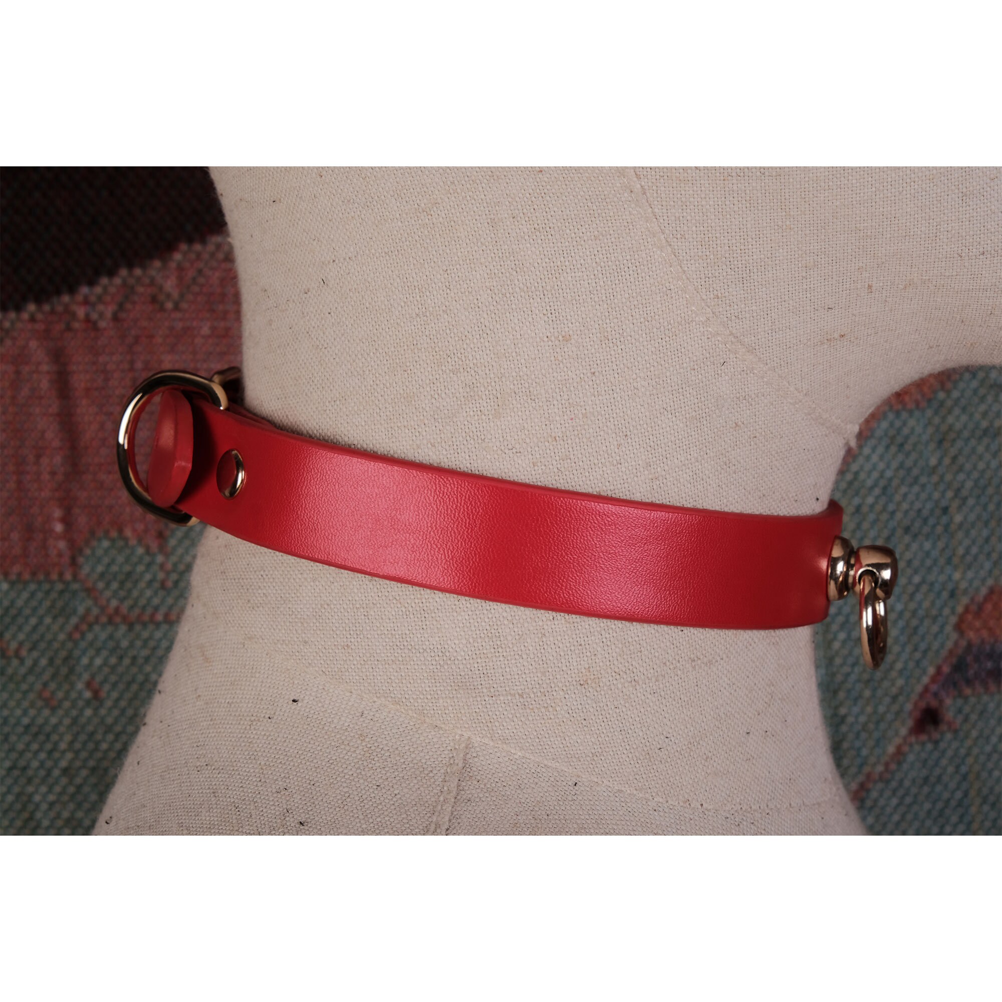 Red Leather Collar Womens/red Leather Choker Necklace for Women/o Ring ...