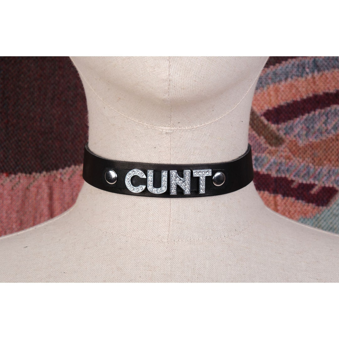 BDSM Leather Collar/bdsm Choker Collar Sub/slave Collar Sub/cunt Collar ...