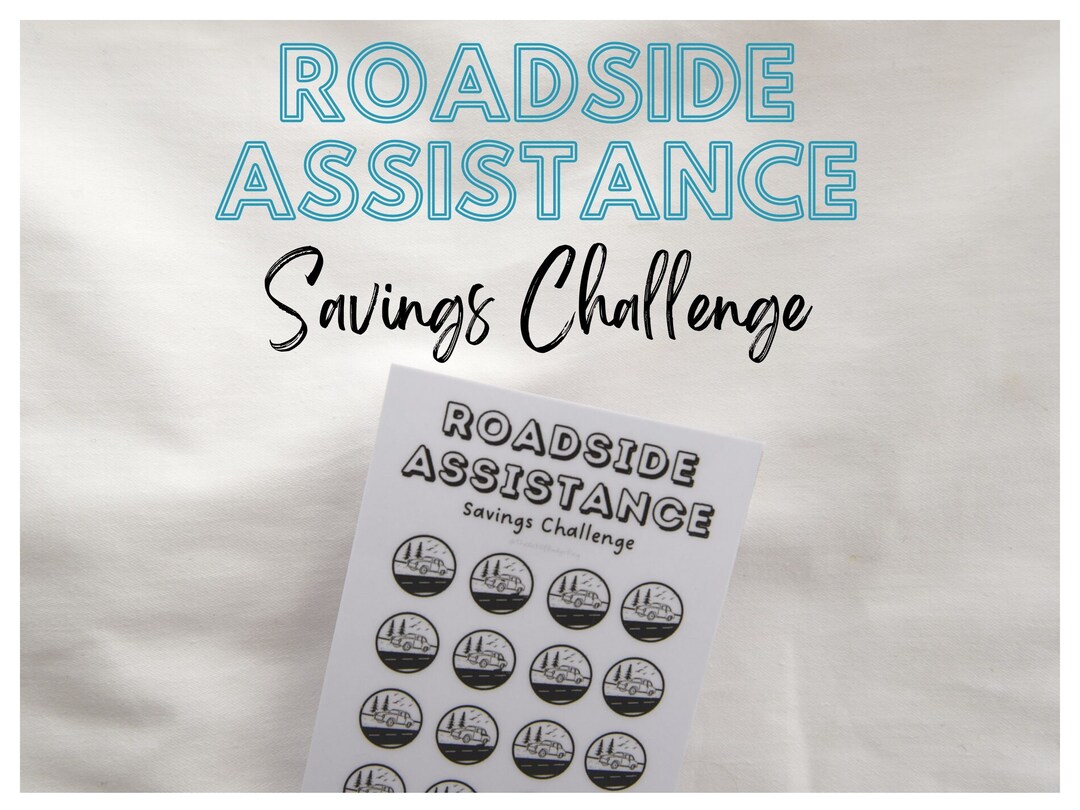 Physical Roadside Assistance Tracker Savings Challenge Trackers - Etsy
