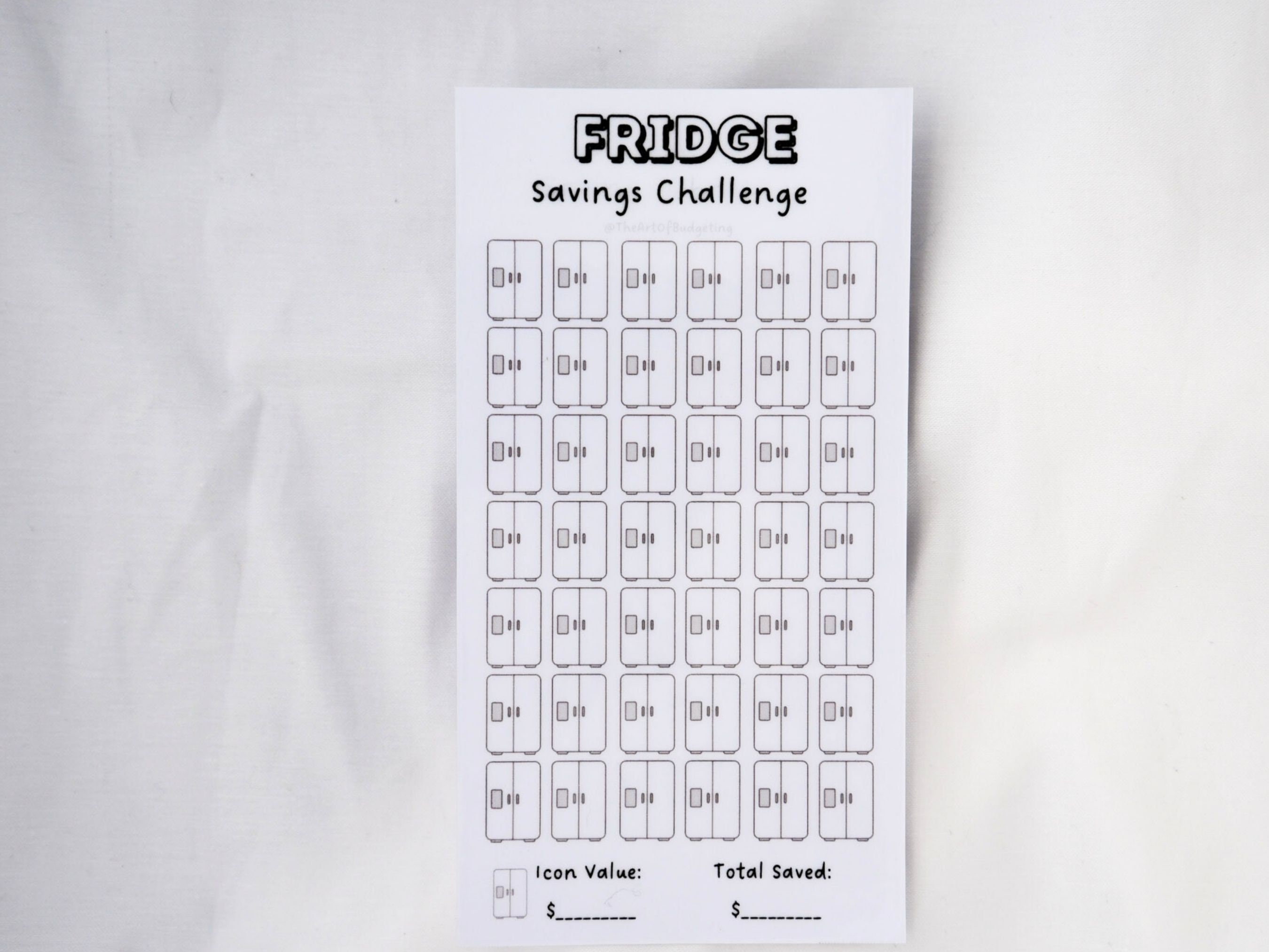 New Fridge Savings Challenge Tracker House Appliance Fund Aus Cash ...