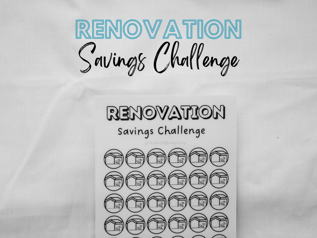 Renovations Savings Challenge Tracker | House Fund | Aus Cash Stuffing ...