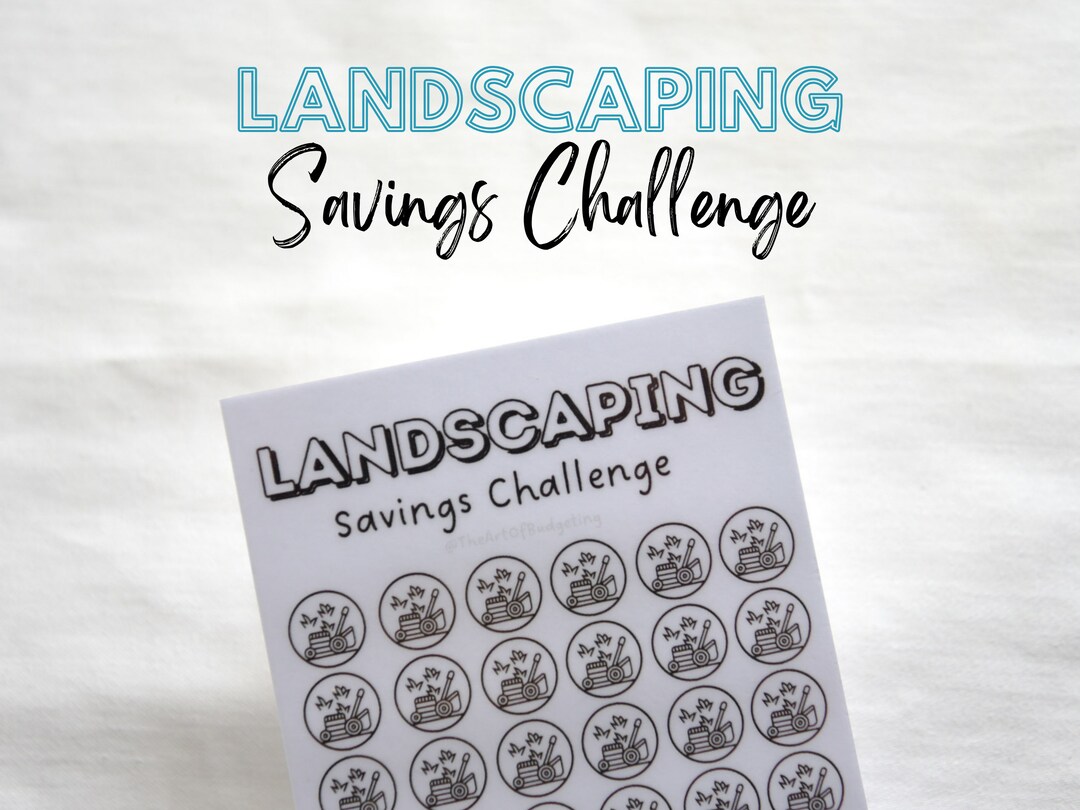 Landscaping Savings Challenge Tracker House Fund Aus Cash Stuffing ...