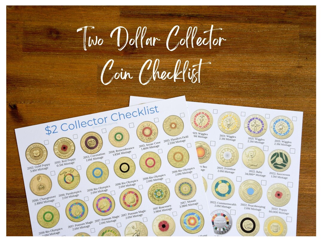 Australian Two Dollar Coin Collection Checklist | Colour Two Dollar ...