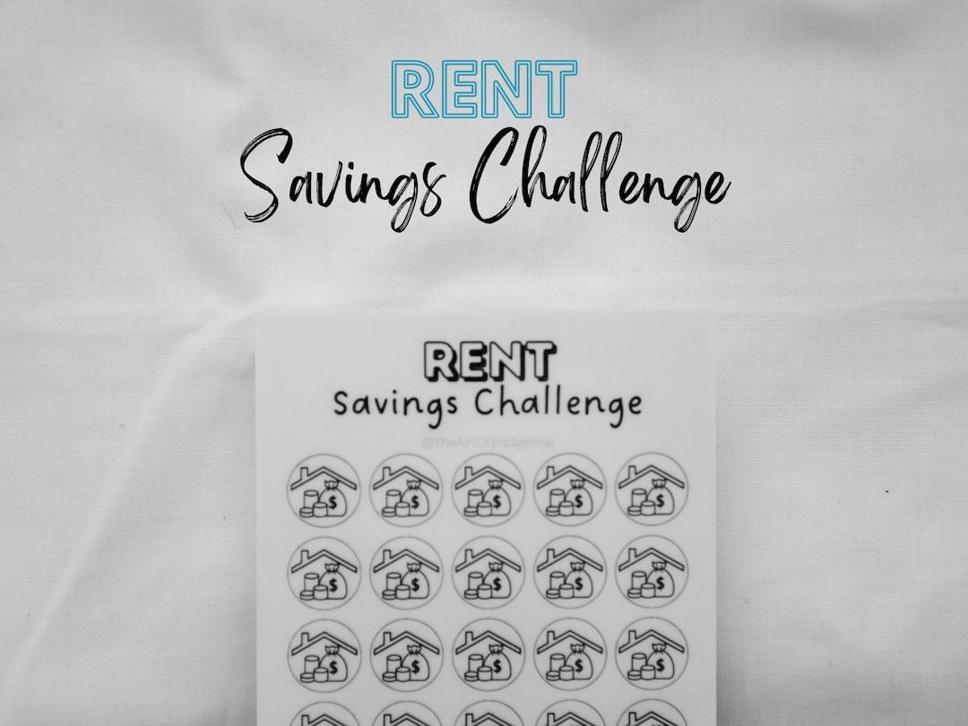Rent Saving Challenge Tracker House Fund Rental Savings Aus Cash ...