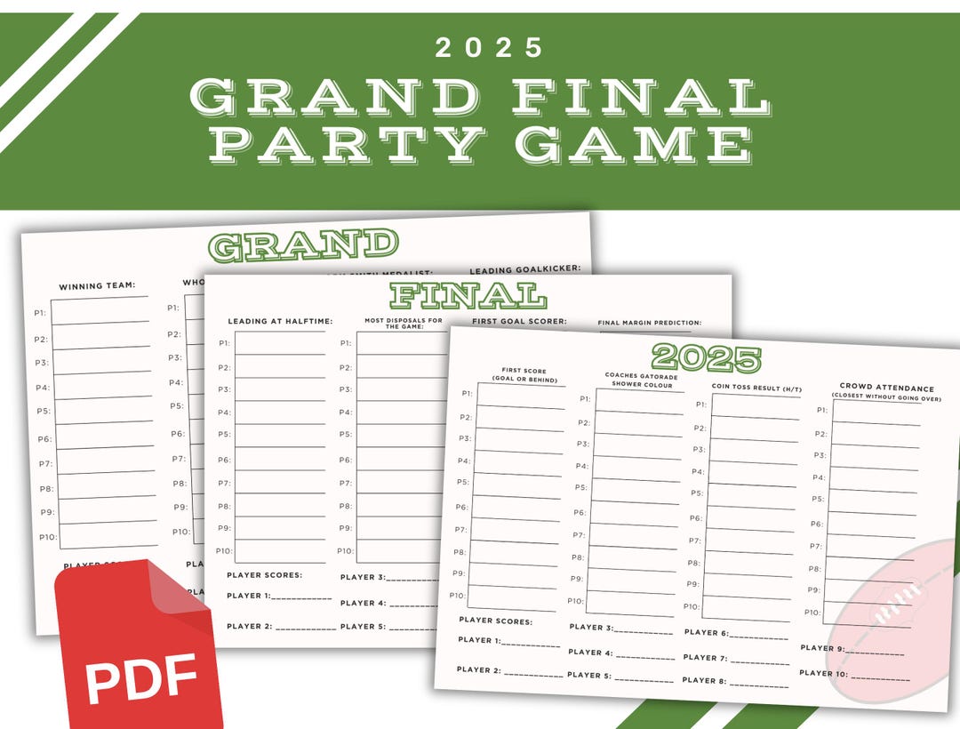 2025 Grand Final Party Game | Australian Football League | Geelong Vs ...