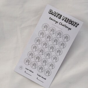 Physical Date Night Savings Tracker Cash Stuffing Challenge Trackers ...