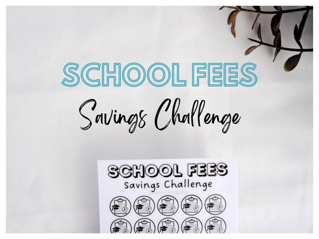 School Fees Savings Challenge Tracker A6 School Costs Cash Envelope ...