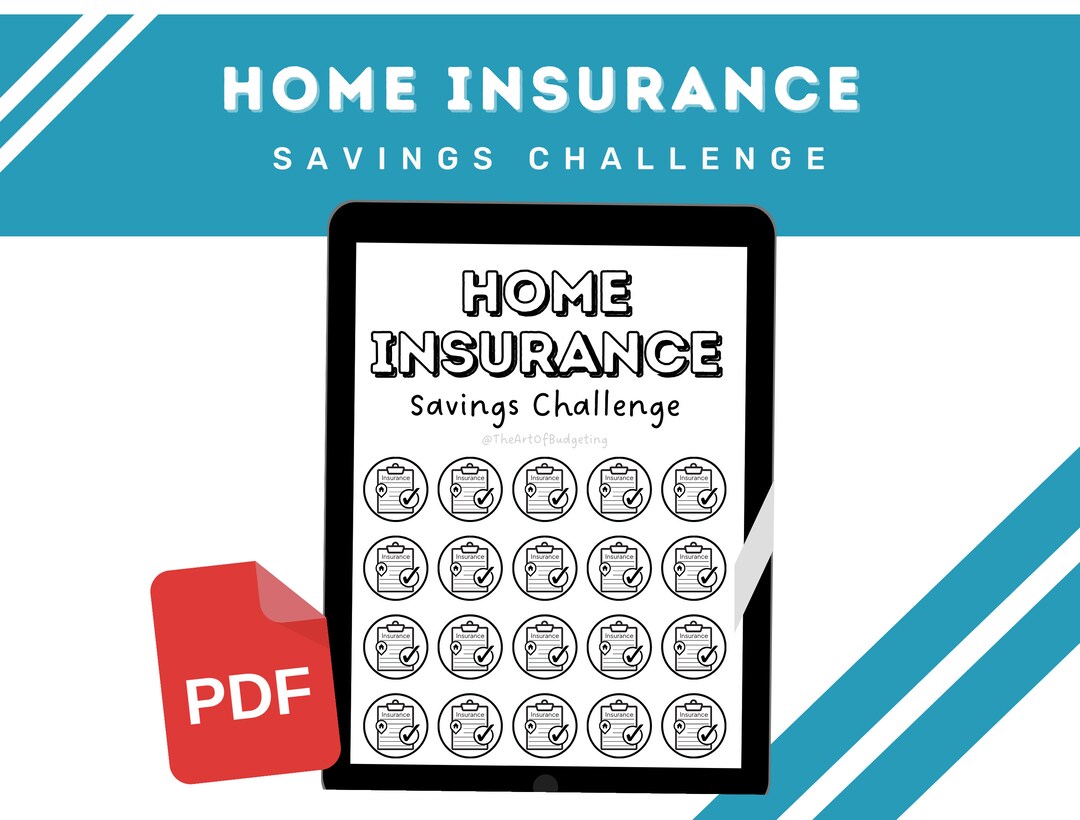 Home Insurance Savings Challenge Download A6 Tracker House Fund Home ...