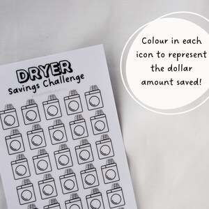 New Dryer Savings Challenge Tracker House Appliance Fund - Etsy Australia