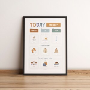 Kids Morning Board: Weather Chart, Routine Cards (printable) - Etsy