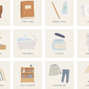 Bedtime Routine Charts and Cards, Toddler Routine Chart, Editable ...