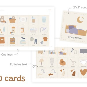 Bedtime Routine Charts and Cards, Toddler Routine Chart, Editable ...
