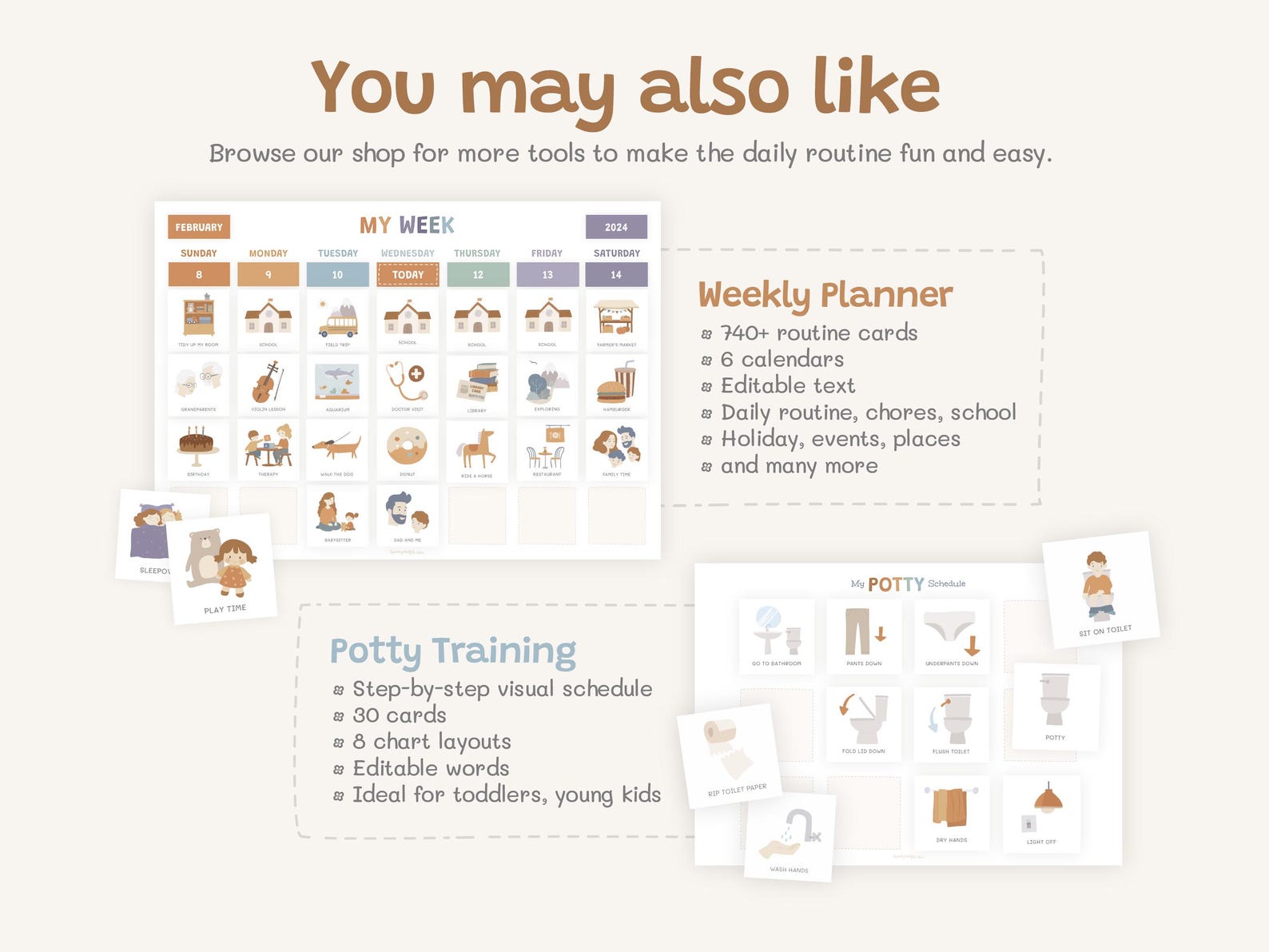 Self Care Routine Cards for Toddlers, Printable Editable Picture Cards ...