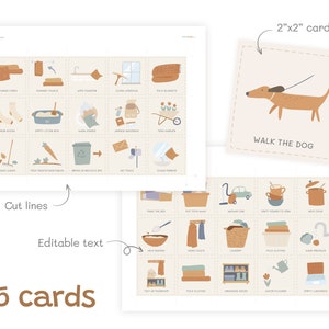 Chore Chart Kids Printable, Cleaning Schedule Editable, Daily ...