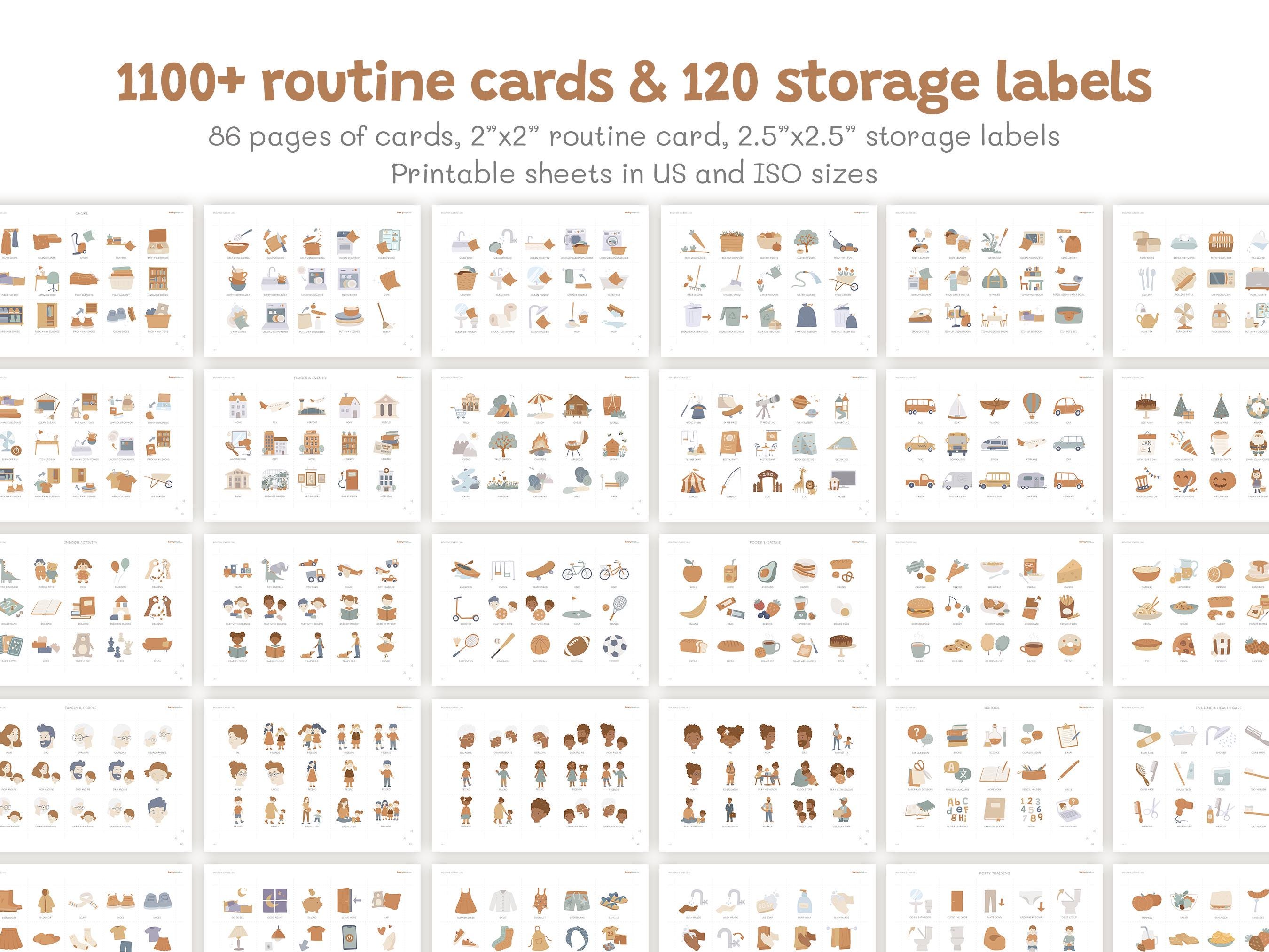 Visual Schedule Bundle, 1100+ Routine Cards & 50+ Charts (printable) - Etsy