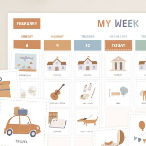 Weekly Planner Kids Editable Daily Responsibilities Toddlers Calendar ...