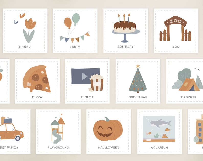 Editable Monthly Calendar Printable, Visual Schedule for Toddlers ...