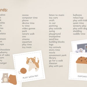 Reward & Treats Visual Routine Cards for Kids, Printable Schedule ...