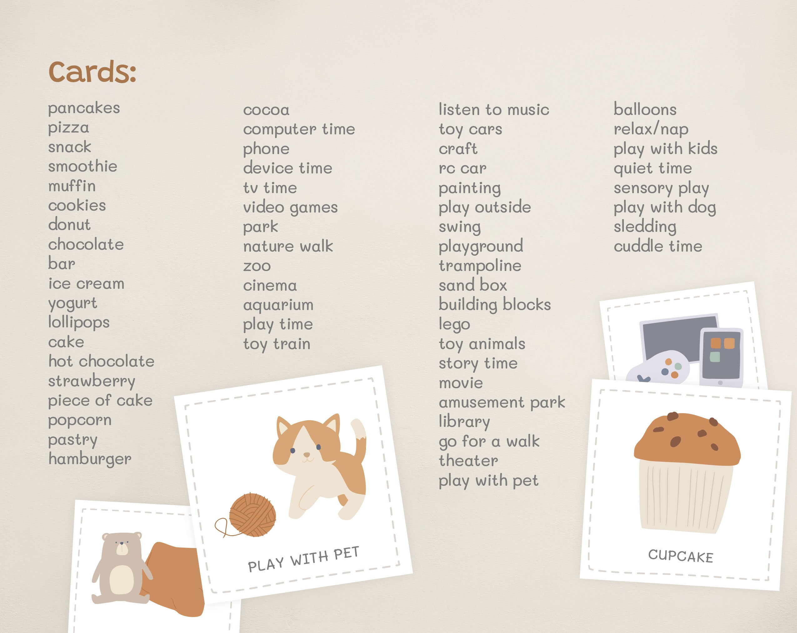 Reward & Treat Visual Routine Cards, Montessori Homeschool (printable ...