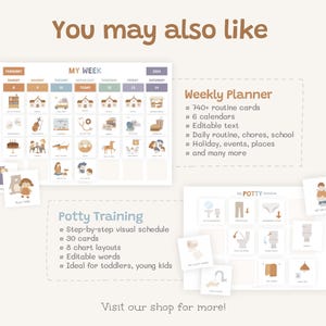 Morning Routine Chart for Kids, Visual Schedule Printable, Routine ...