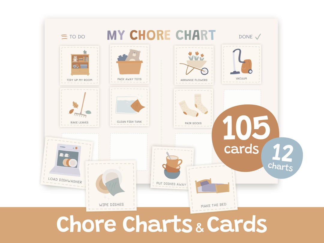 Chore Chart Printable, Cleaning Schedule Editable, Daily ...