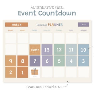 Perpetual Calendar Kids, Monthly Calendar Toddlers, Classroom Learning ...