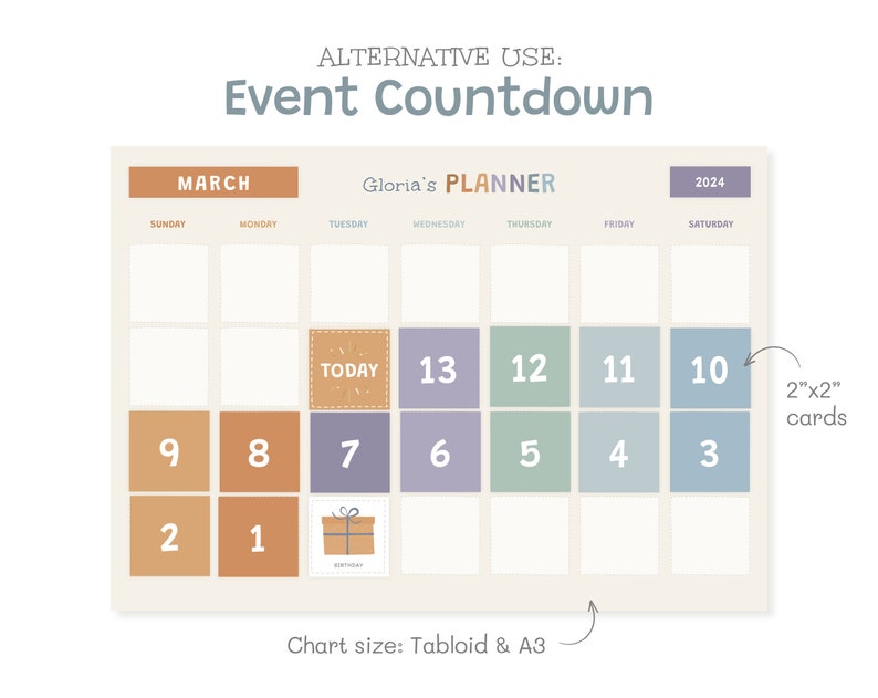 Perpetual Calendar Kids, Monthly Calendar Toddlers, Classroom Learning ...