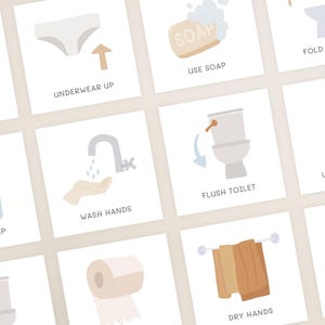 Potty Training Chart and Cards Kids Toilet Training Printable Step by ...