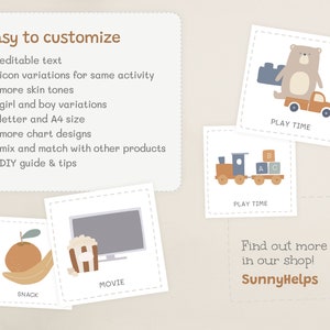 Reward & Treats Visual Routine Cards for Kids, Printable Schedule ...