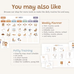 78+ Visual Routine Chart for Kids, Editable Visual Schedule, Printable ...