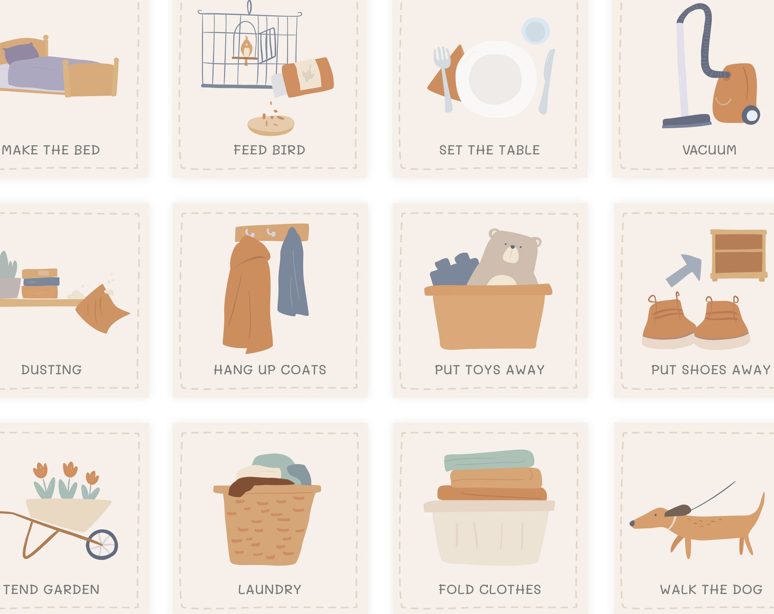 Chore Chart for Kids Printable, Daily Responsibilities, Editable Daily ...