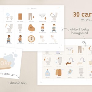 Potty Training Chart and Cards Kids Toilet Training Printable Step by ...