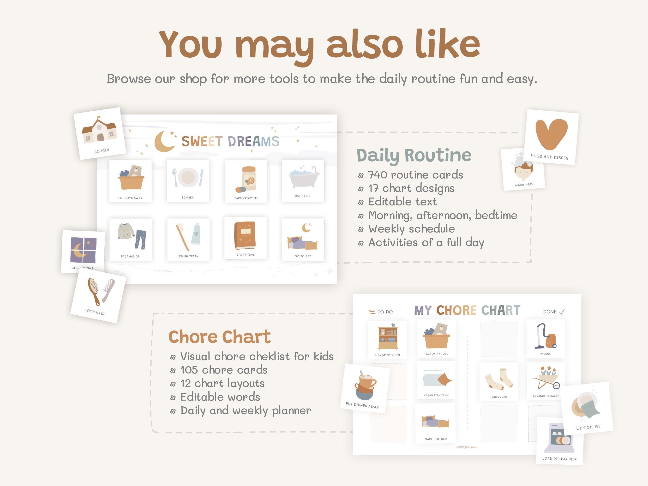Visual Routine Chart Pack: Morning, Afternoon, Evening (printable) - Etsy