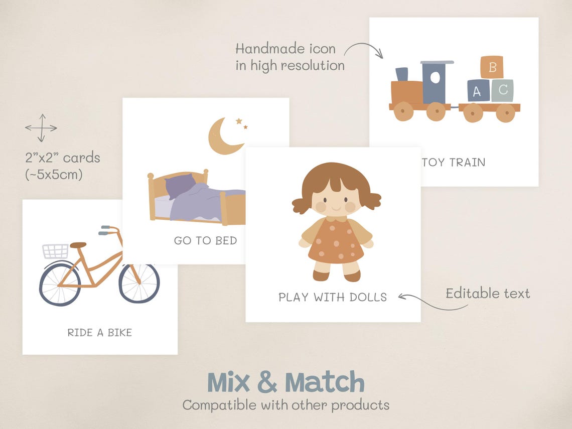 Activity Routine Cards Bundle, Visual Schedule, Montessori Homeschool ...