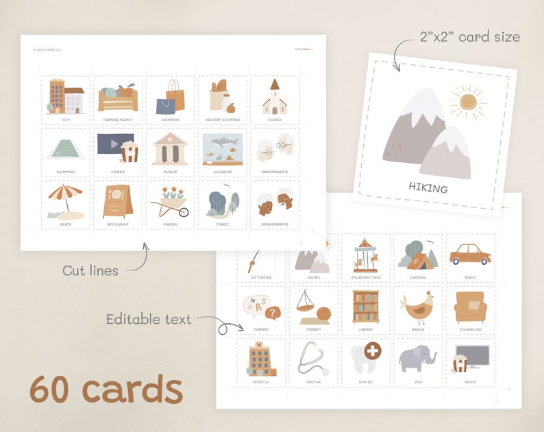 Places Routine Cards for Kids, Printable Visual Routine, Visual Picture ...