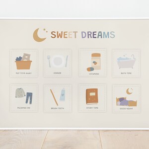Bedtime Routine Charts and Cards / Toddler Routine Chart Editable ...