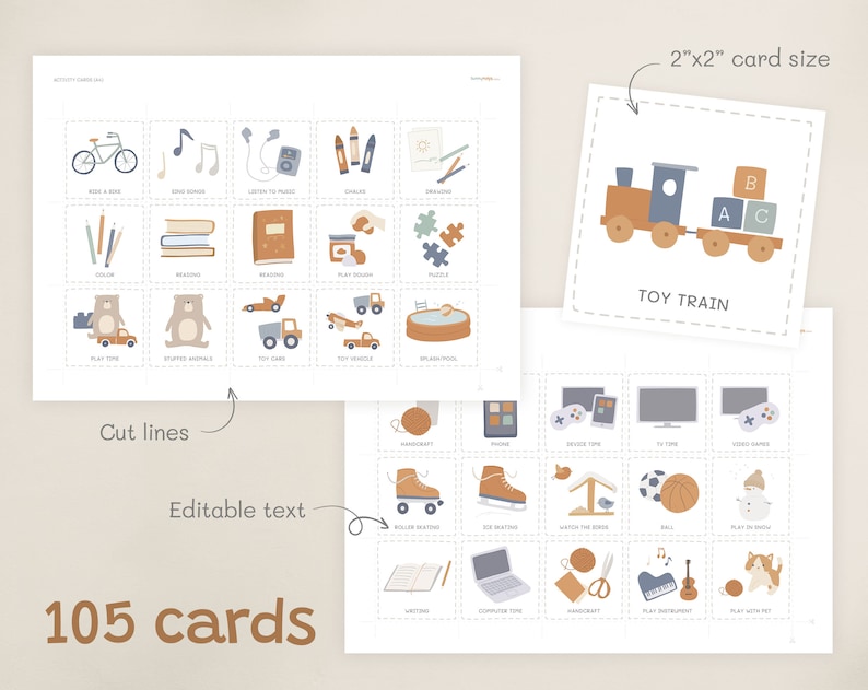 Routine Cards for Kids, Printable Schedule Cards, Editable Activity ...