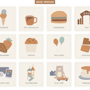 Reward and Treats Cards for Kids / Printable Visual Schedule / Visual ...