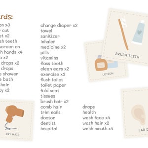Self Care Routine Cards for Toddlers, Printable Editable Picture Cards ...