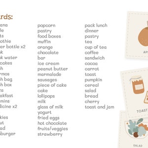 60 Food Flashcards, Printable Food Cards for Kids, Treats Fruits,drinks ...