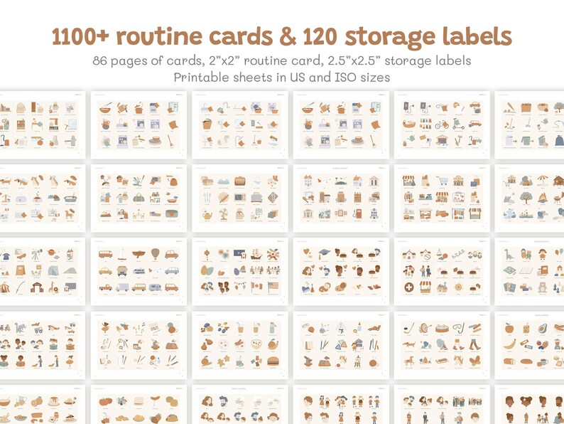 Visual Schedule Bundle, Daily Routine Charts & Cards (printable) - Etsy