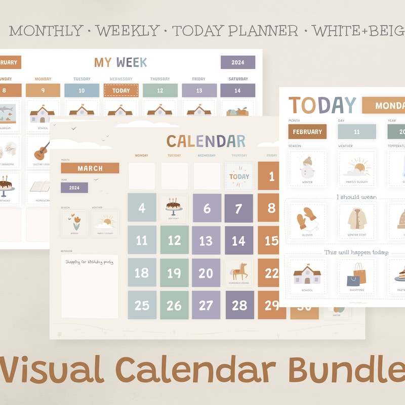 Montessori Calendar - Etsy