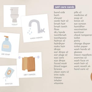 Self Care Visual Schedule Cards, Editable Hygiene Routine Flash Cards ...