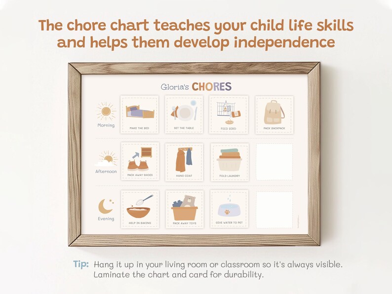 Chore Chart Printable, Cleaning Schedule Editable, Daily ...