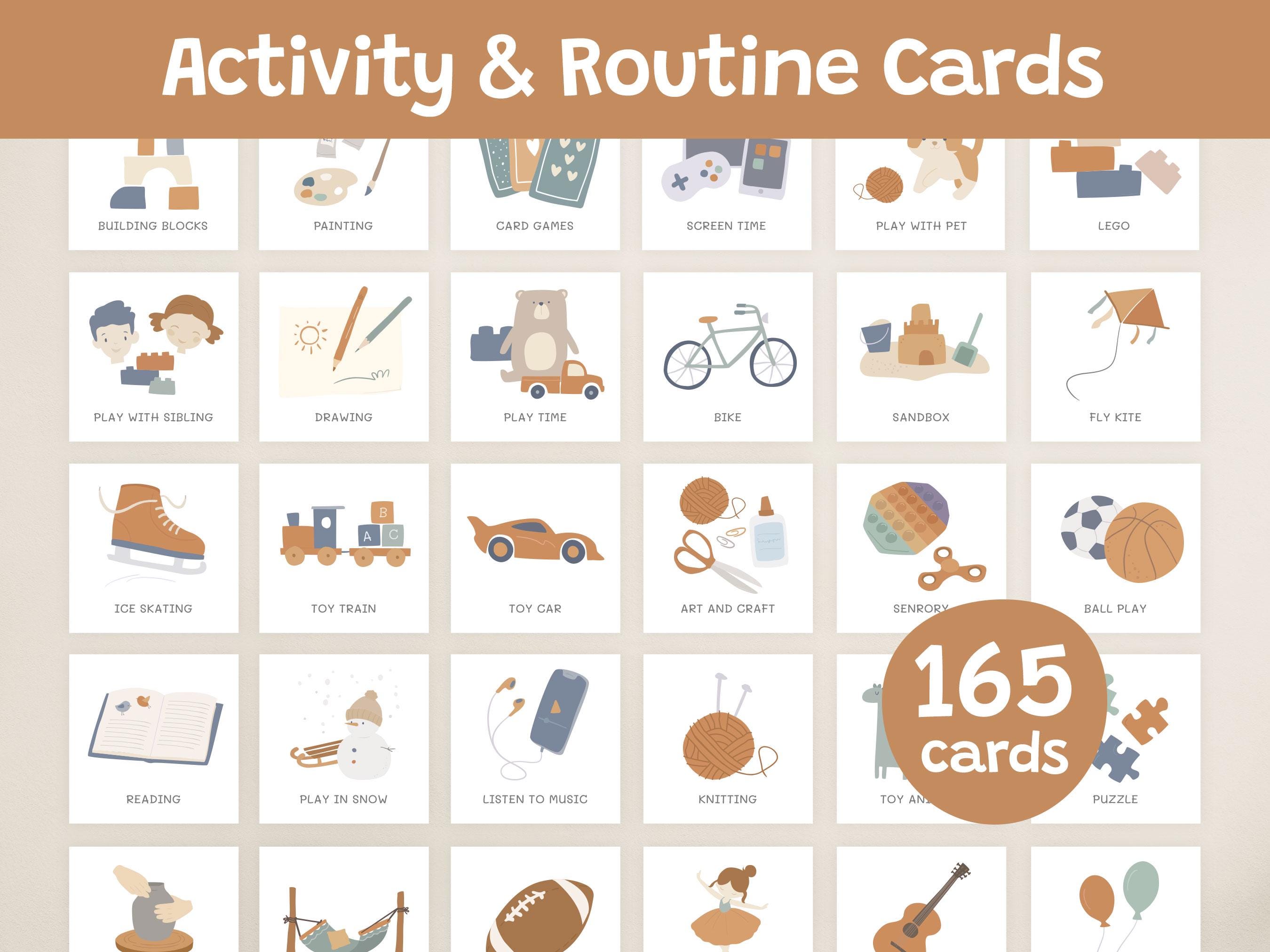 Activity Routine Cards Bundle, Visual Schedule, Montessori Homeschool ...