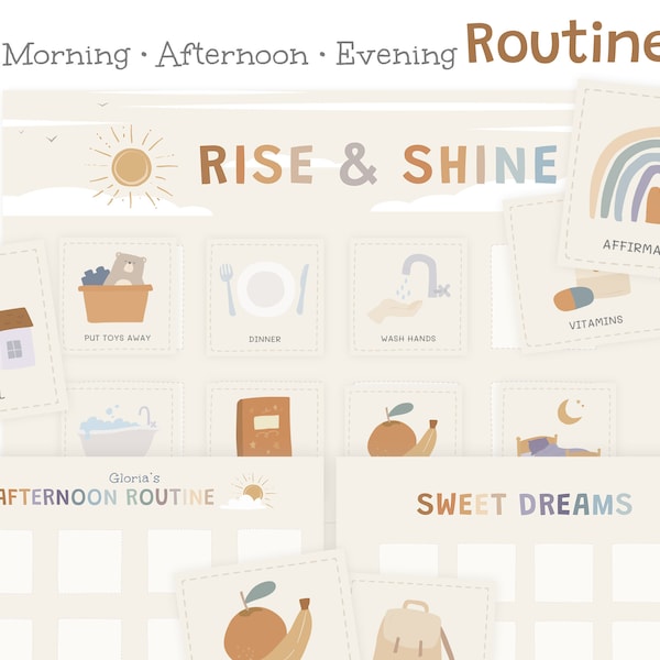 Toddler Routine Board - Etsy