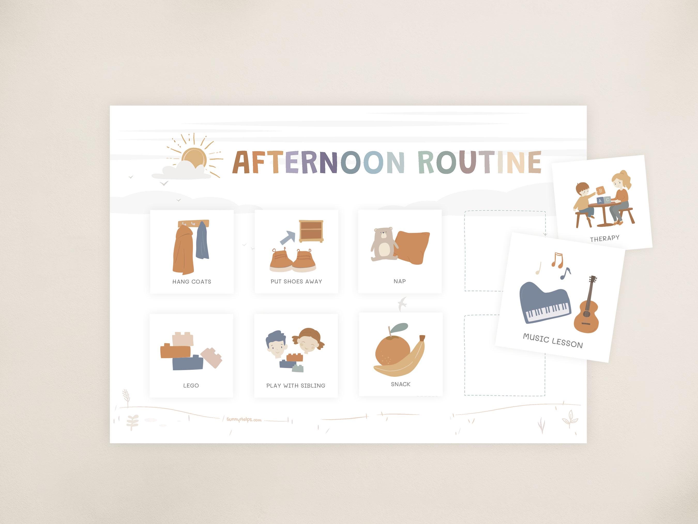 Editable Kids Visual Schedule: Daily Routine Chart (digital Download ...